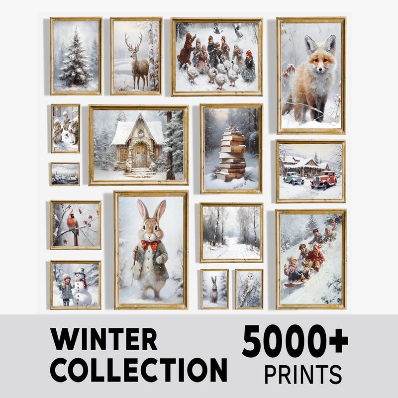 10x8 Winter Art Print - Etsy