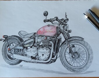 Triumph Motorcycle Svg - Etsy