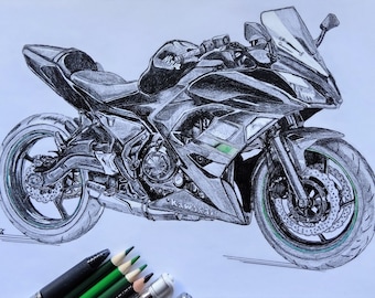 Kawasaki Motorcycle Svg | Etsy