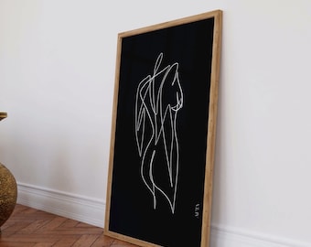 Face One Line Wall Art Home Decor Print Picture A5 A4 A3 Gift - Etsy