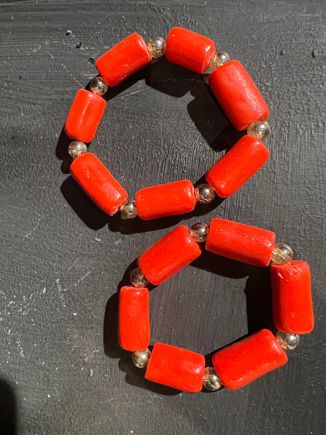 Bamboo Coral Bracelets, Benin Nigerian Beads, Wedding & Traditional ...
