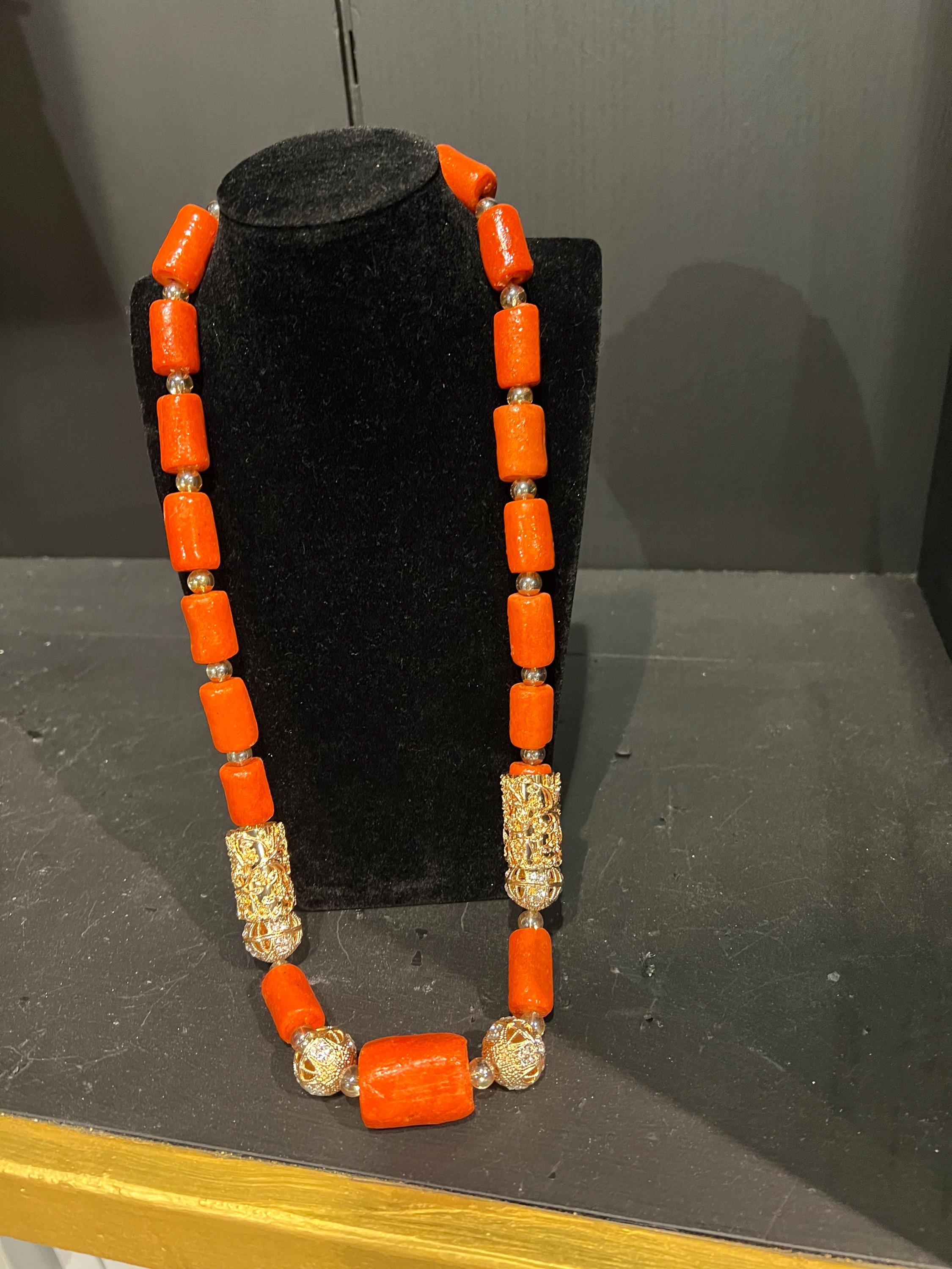Bamboo Coral Benin Nigerian Beads | Wedding, Naming Ceremony, Birthday ...