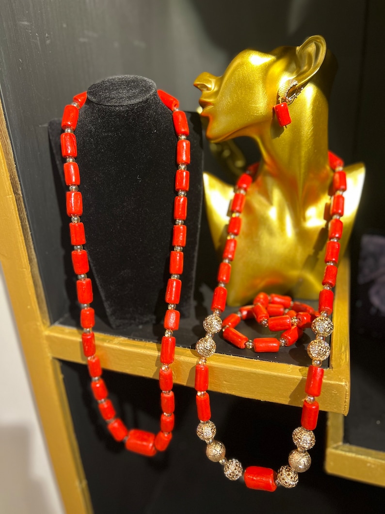 Bamboo Coral Benin Nigerian Beads | Wedding, Naming Ceremony, Birthday ...