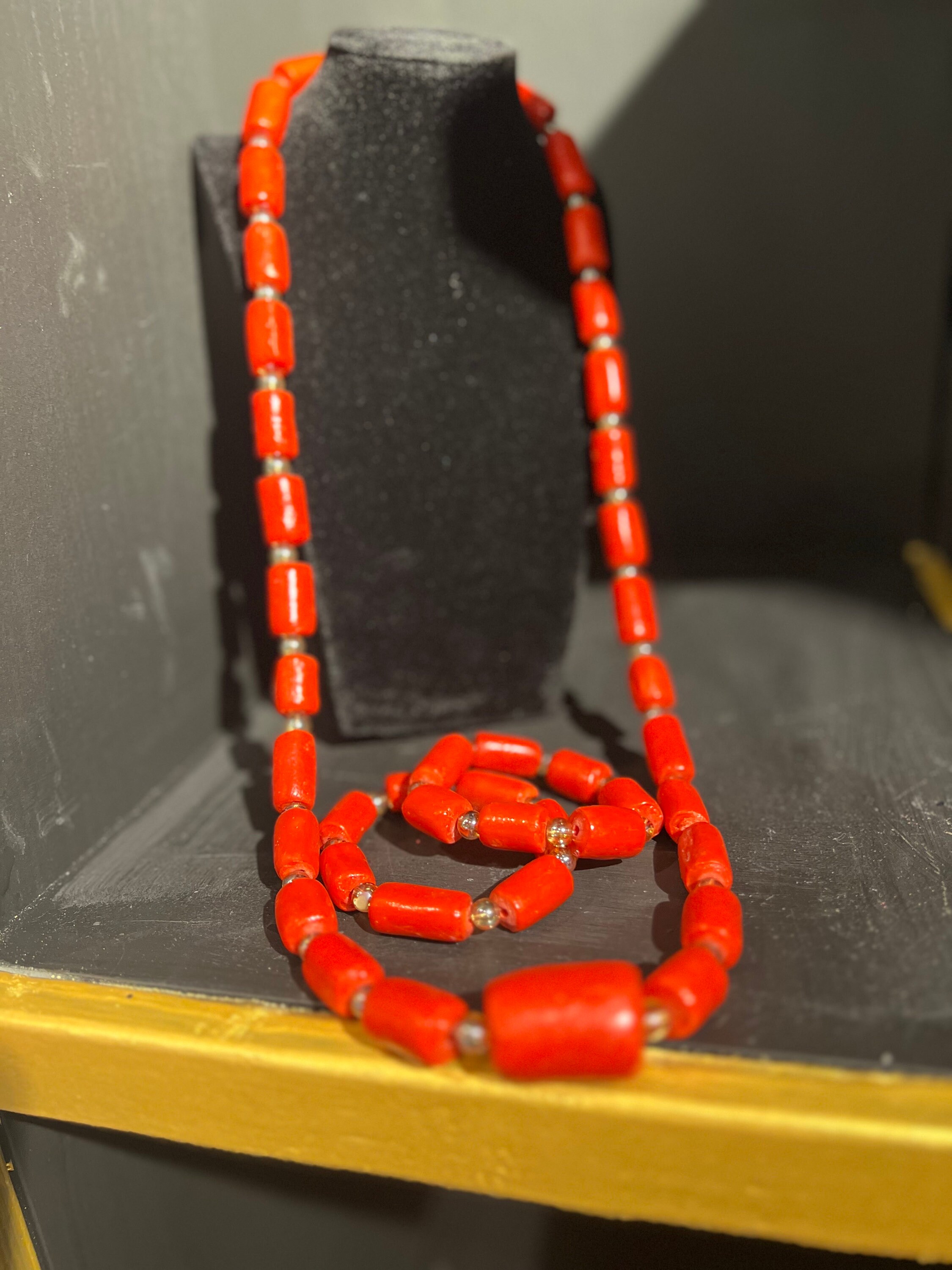 Bamboo Coral Benin Nigerian Beads | Wedding, Naming Ceremony, Birthday ...