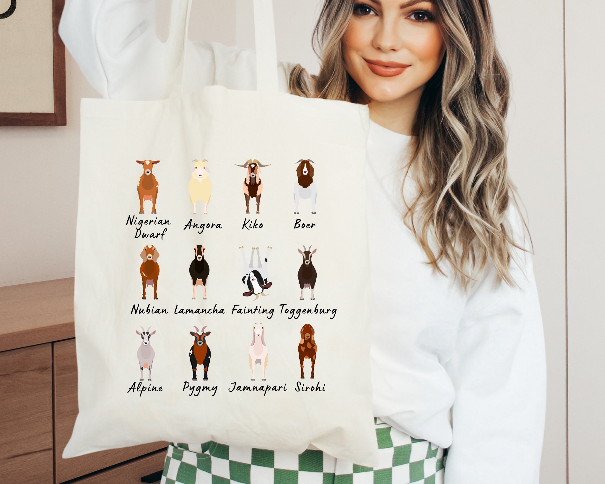 Goat Breeds Tote Bag Goat Gifts Goat Tote Bag Goat Bag Goat - Etsy