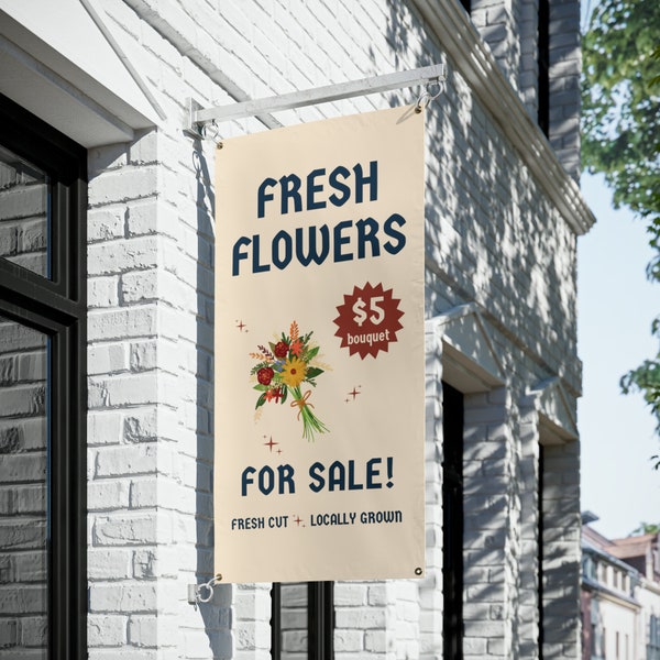 Fresh Cut Flowers Sign - Etsy