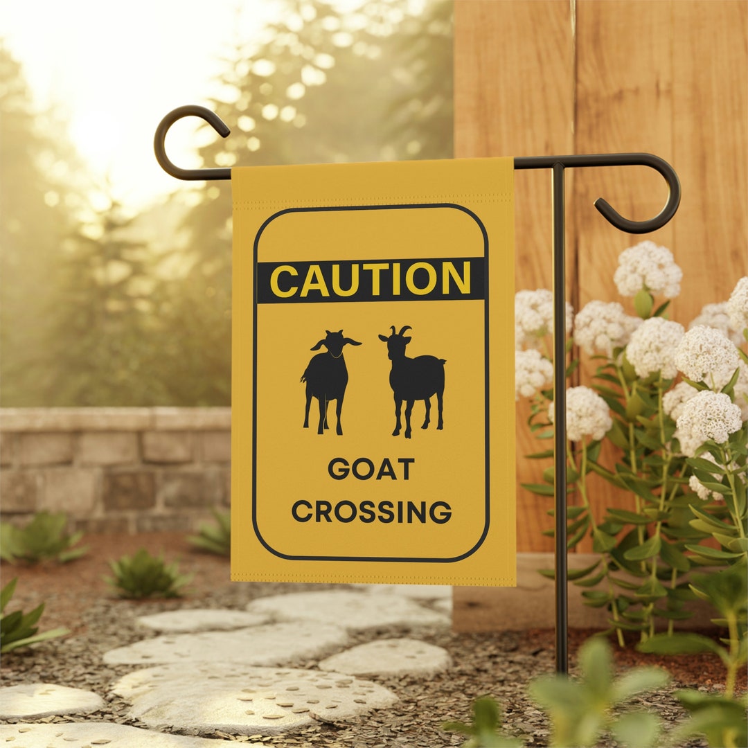 Funny Goat Flag Goat Sign Goat Gifts Garden Flag Garden Banner Welcome ...