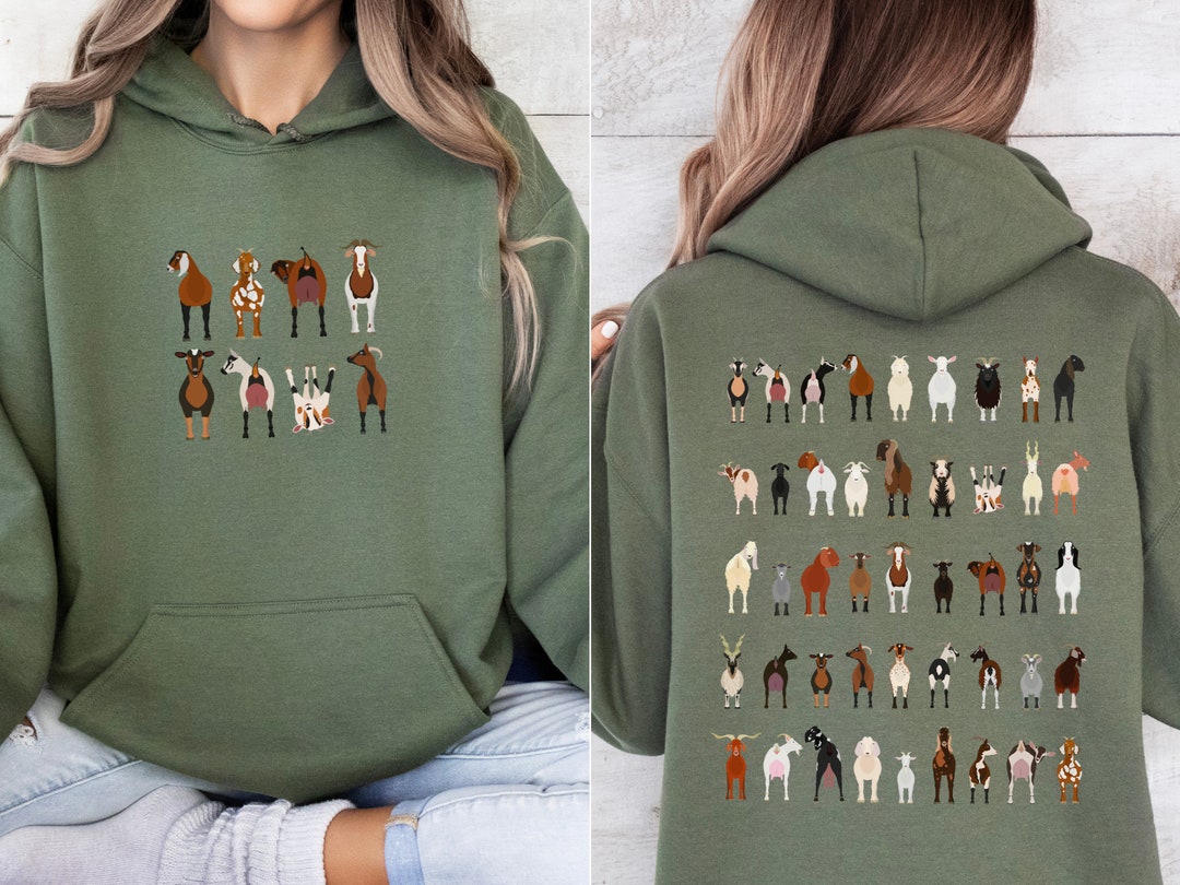 Goat Breeds Goat Sweatshirt Goat Gifts Goat Lovers Gift Goat Stuff Goat ...