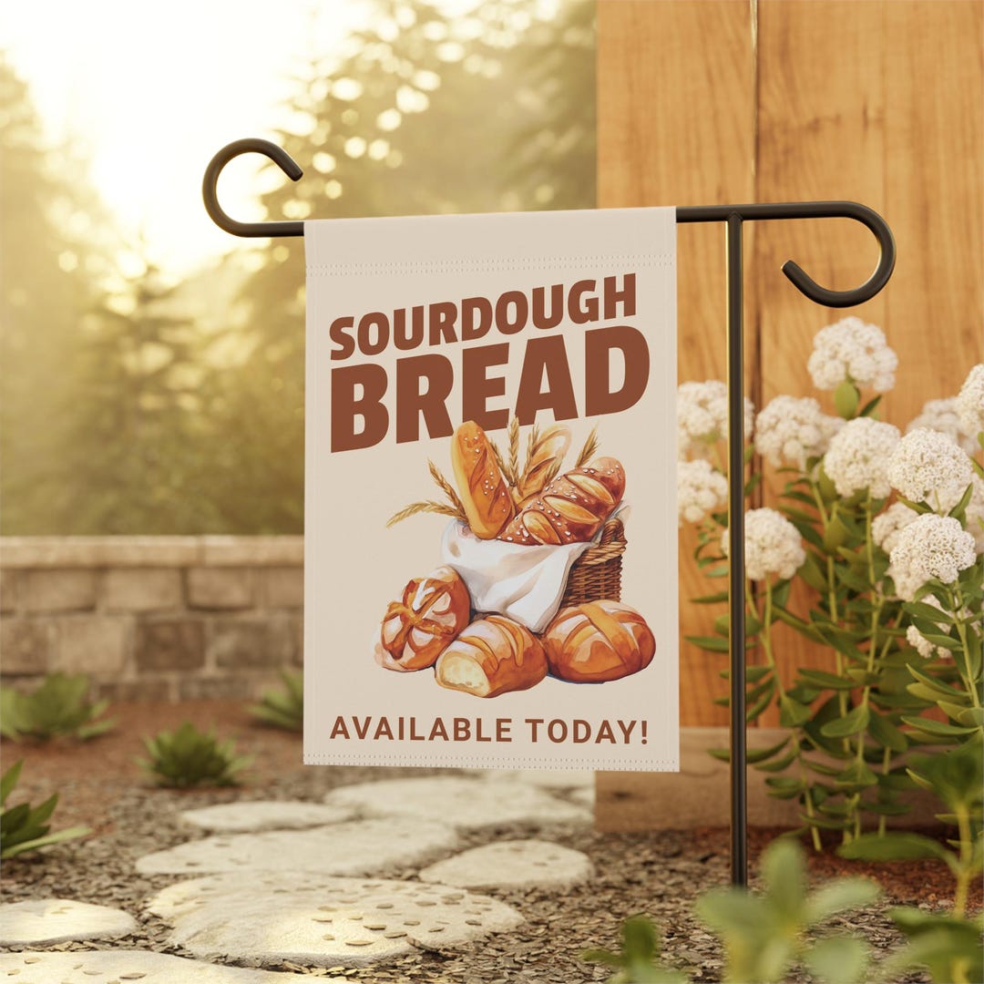 Sourdough Bread Sign Bakery Sign Grocery Flag Farmers Market Sign ...