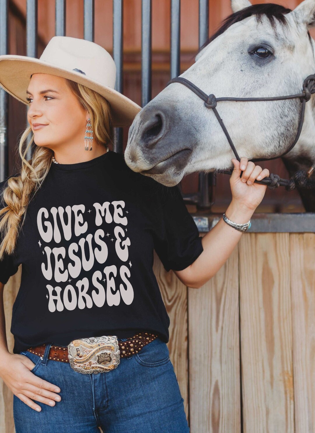Give Me Jesus and Horses Horse Shirt Christian Horse Gifts ...