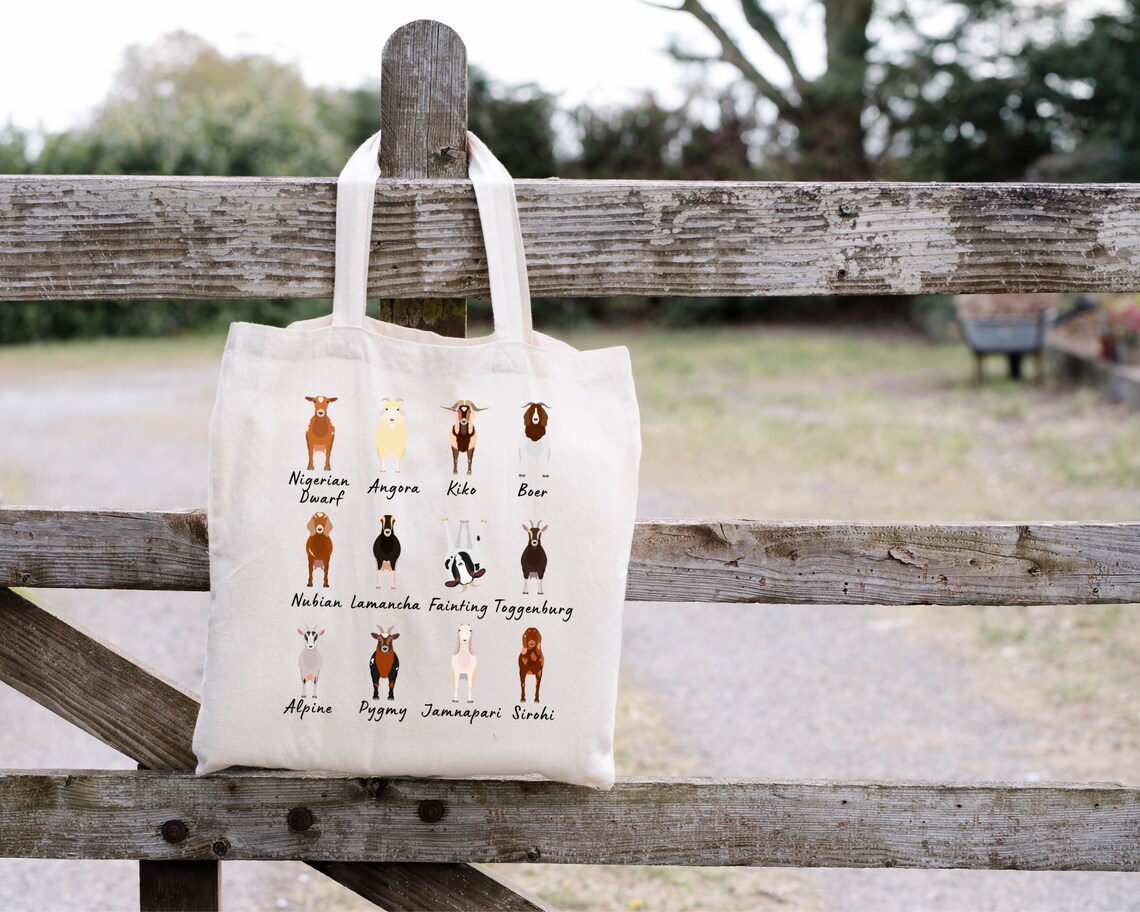 Goat Breeds Tote Bag Goat Gifts Goat Tote Bag Goat Bag Goat - Etsy