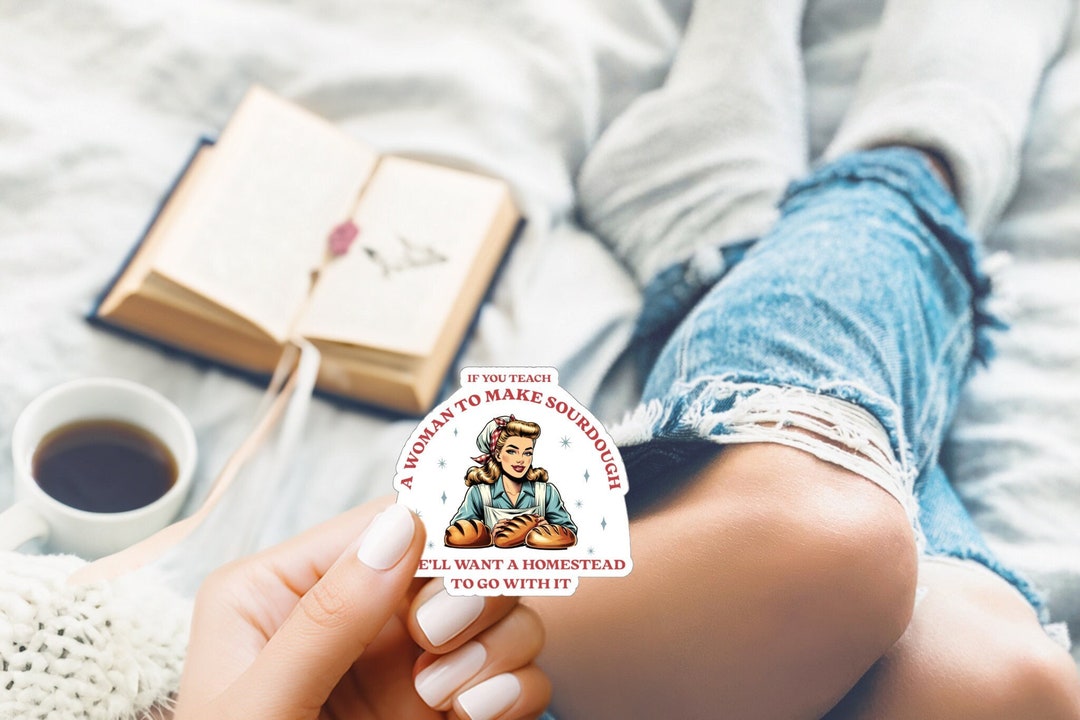 Sourdough Homestead Sticker Homeschool Stickers Retro Homesteader ...