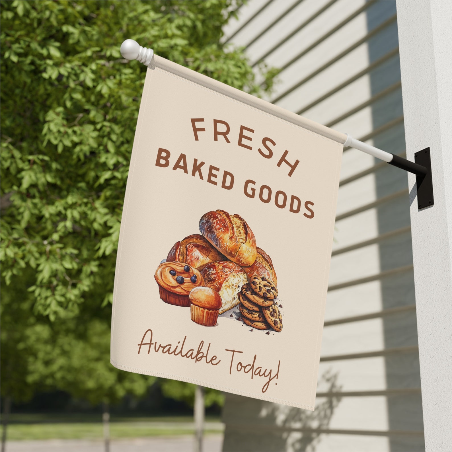Baked Goods Flag Sign Bakery Sign Grocery Sign Farmers Market Sign ...