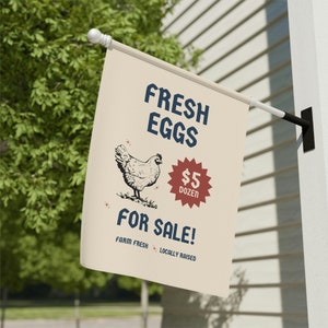 Eggs for Sale Sign Fresh Egg Sign Flag Farm Fresh Eggs Sign Chicken ...