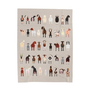 Goat Blanket Breeds of Goats Gifts Goat Themed Gifts Throw Baby Blanket ...