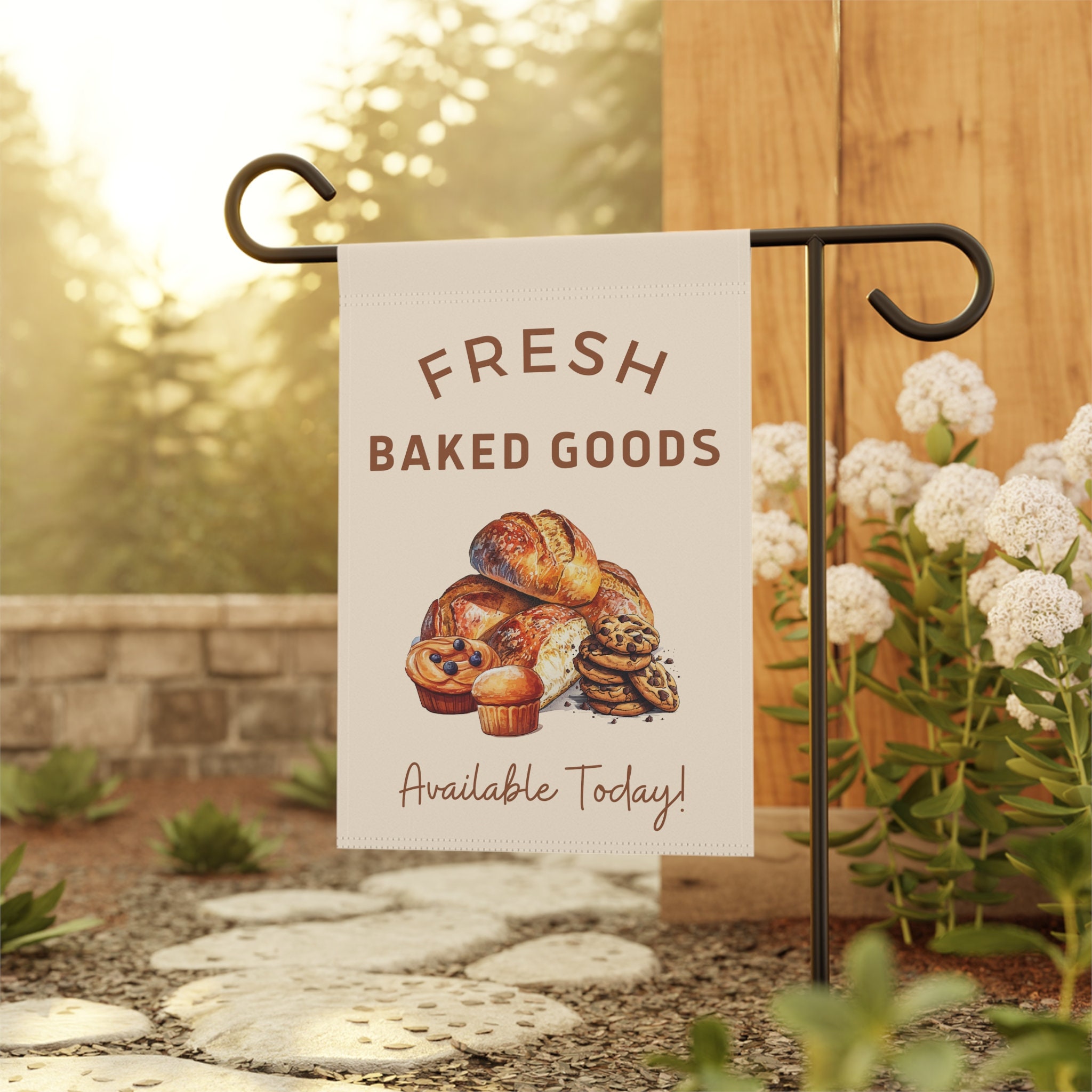 Baked Goods Flag Sign Bakery Sign Grocery Sign Farmers Market Sign ...