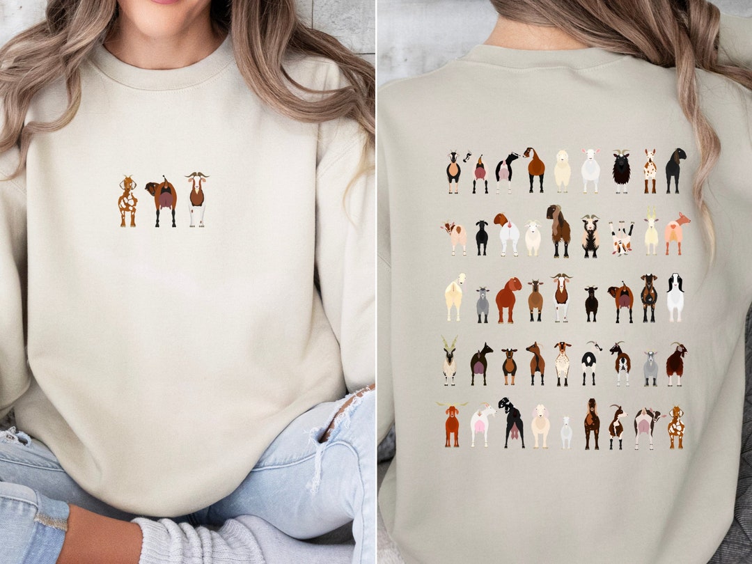 Goat Breeds Goat Sweatshirt Goat Gifts Goat Lovers Gift Goat Stuff Goat ...