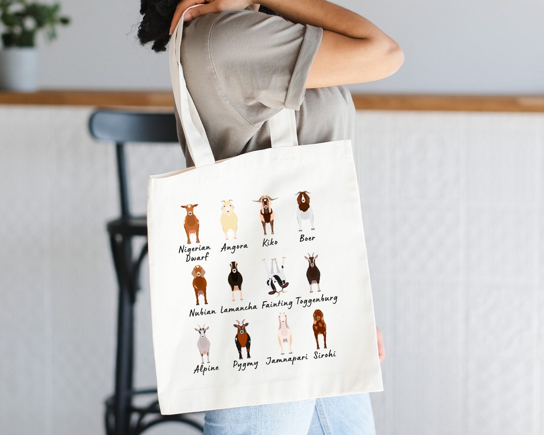 Goat Breeds Tote Bag Goat Gifts Goat Tote Bag Goat Bag Goat Tote Animal ...