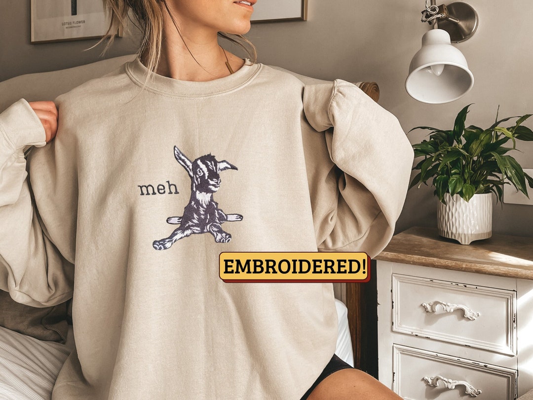 Meh Goat Sweatshirt Goat Gifts Hoodie Goat Lovers Gift Goat Stuff Goat ...