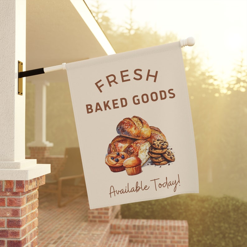 Baked Goods Flag Sign Bakery Sign Grocery Sign Farmers Market Sign ...