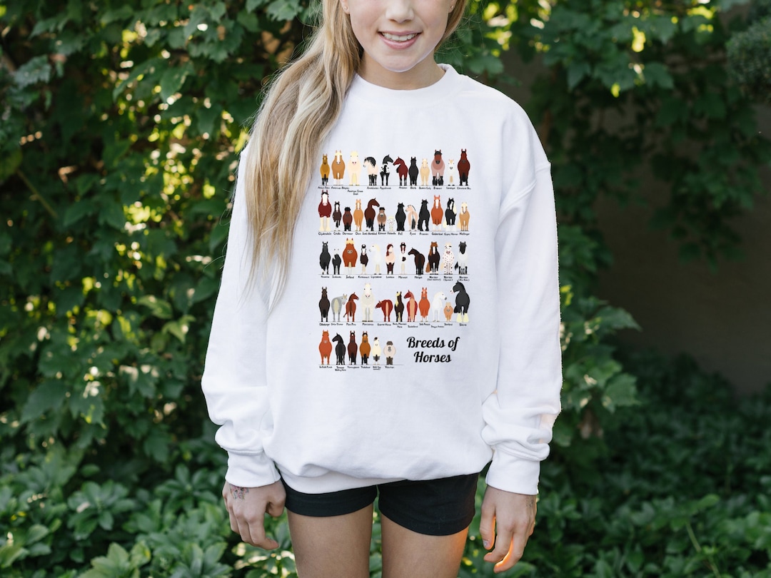 Youth Breed Horse Sweatshirt Kids Horse Sweatshirt Horse Gifts Horse ...