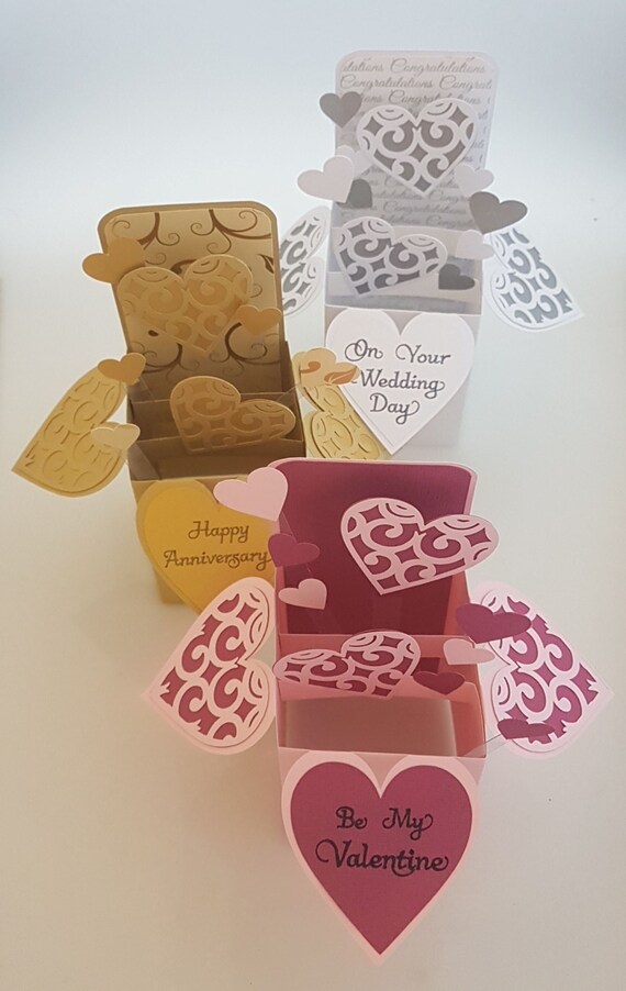Heart 3d Pop up Box Card SVG Cutting File Includes Be My | Etsy