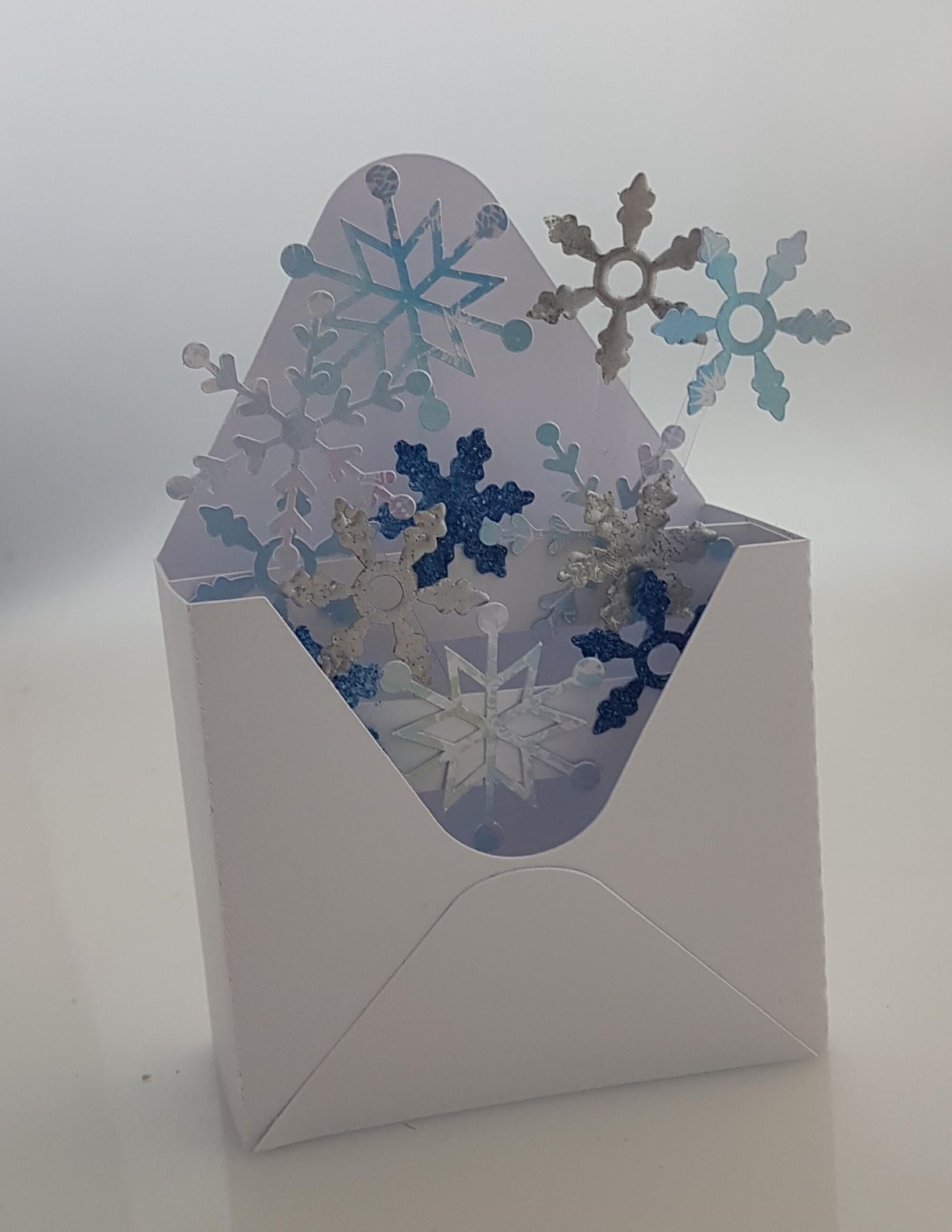 Snowflake Envelope Pop up Box SVG Cutting File - Etsy