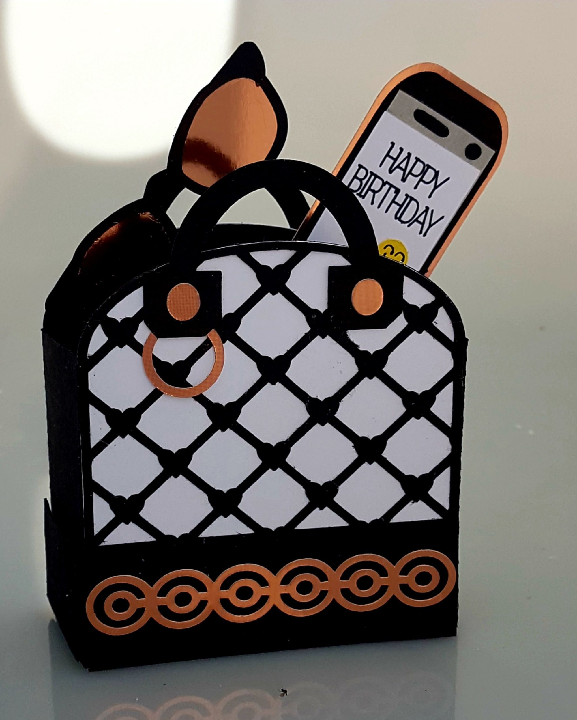 Handbag Pop up Card SVG – Phone and Sunglasses, Cricut File (digital ...