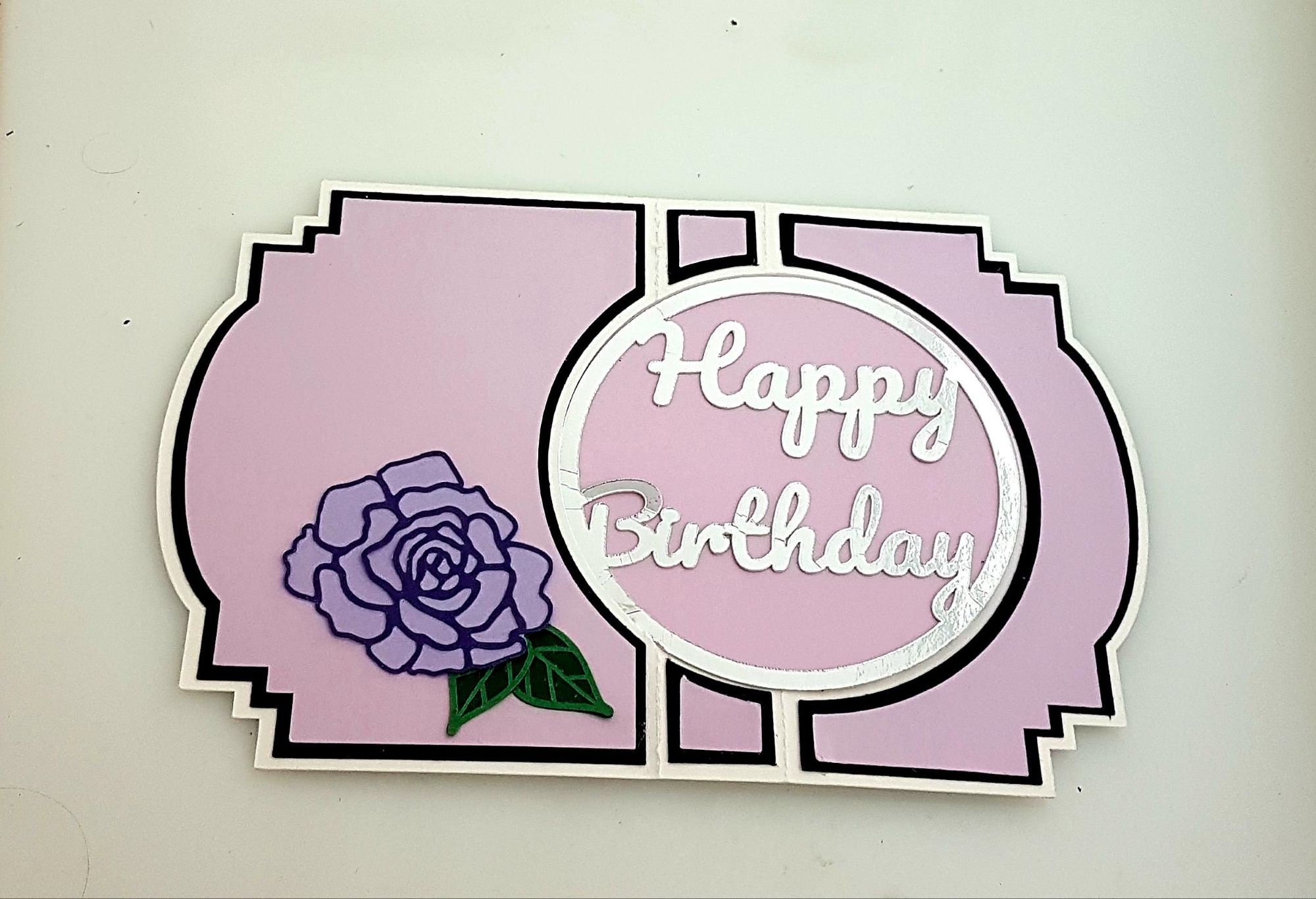 Rose Swing Card SVG Cutting File Cricut Scanncut - Etsy Australia