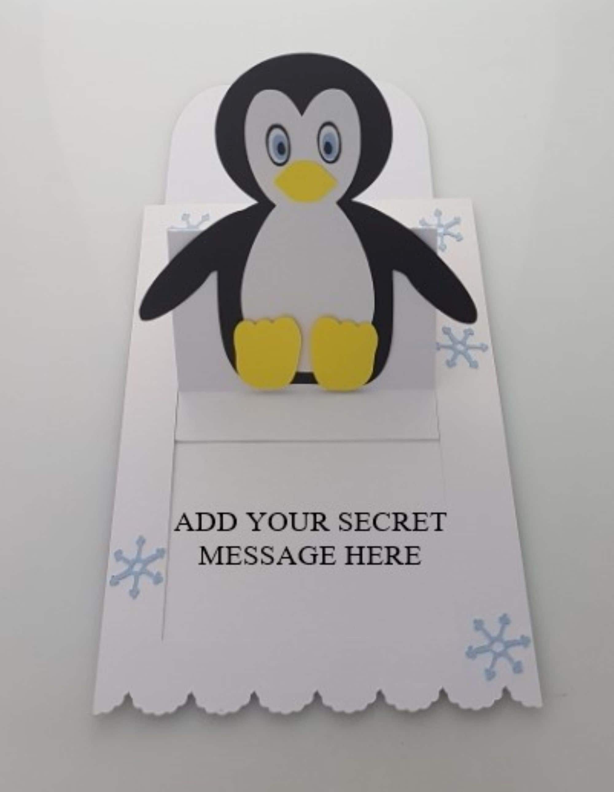 Penguin Pop up Card Svg / Cricut Penguin Pop up Card / Silhouette ...