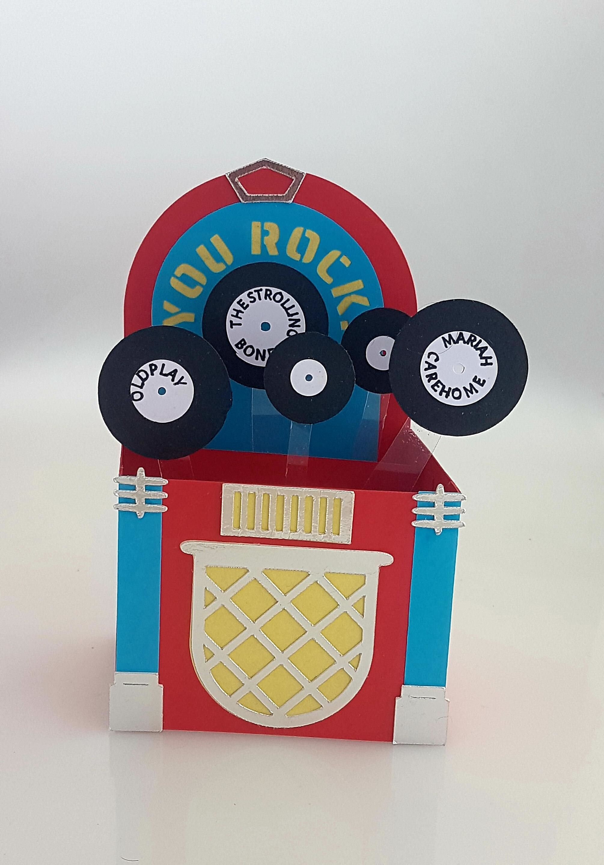 Jukebox Pop up 3D Card SVG Cutting File for Cricut - Etsy