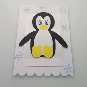 Penguin Pop up Card Svg / Cricut Penguin Pop up Card / Silhouette ...