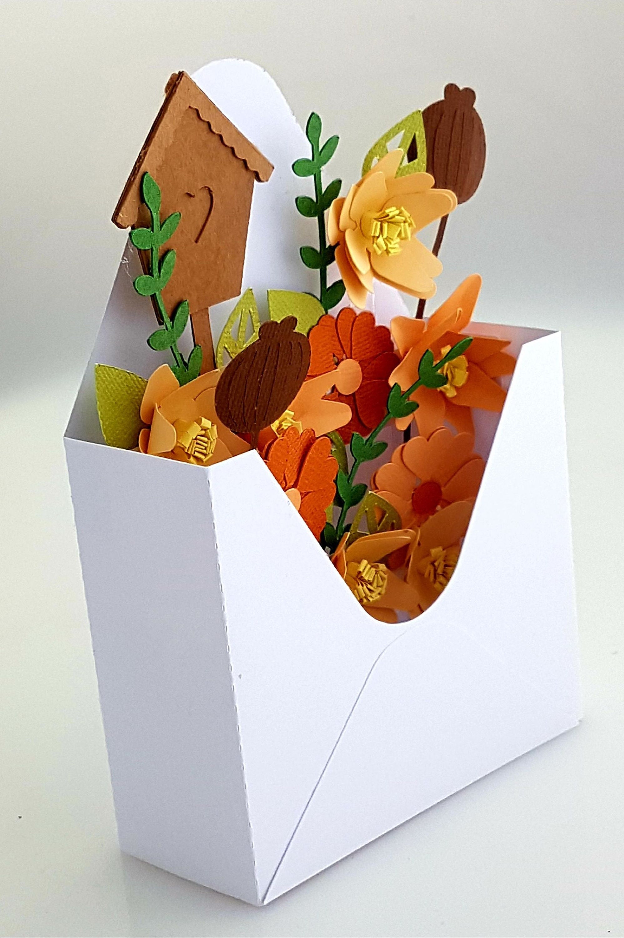 Flower Envelope 3D Box Card - SVG Cutting File for Cricut, Silhouette ...