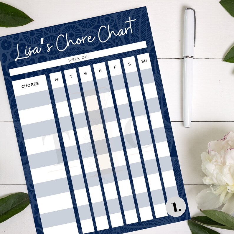 Chore Tracker to Do List Digital Download Print Printable Organisation ...