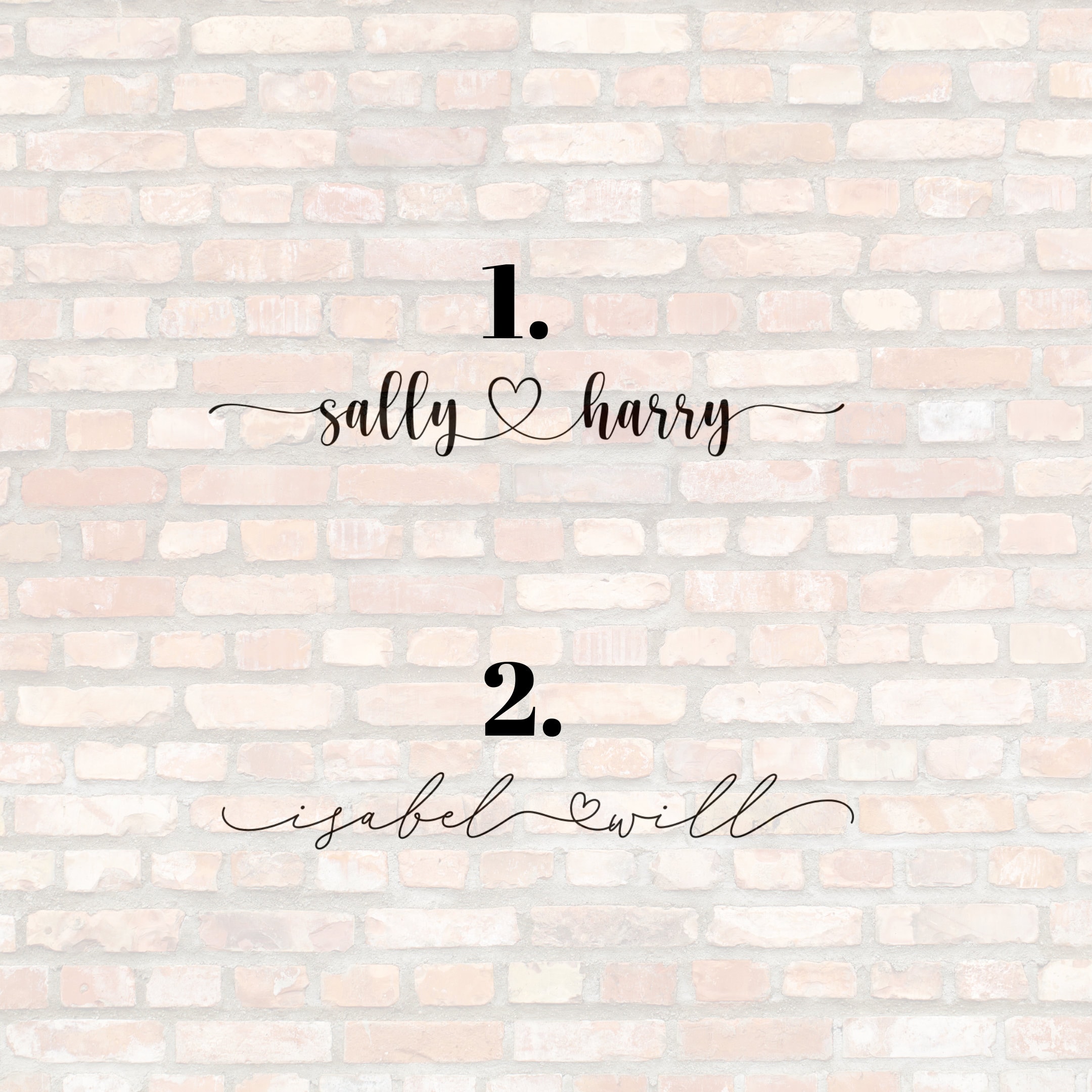 Personalised Cute Couple Names Print Printed Wall Art - Etsy