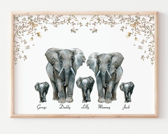 Elephant Family On A