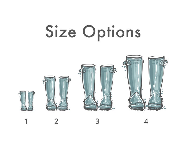 Custom Family Print Pastel Colour Wellies Personalised - Etsy