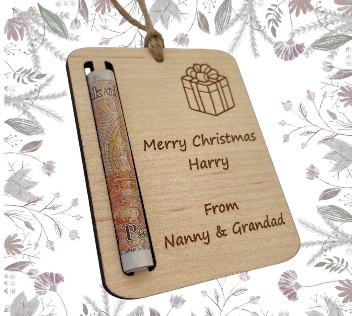 Personalised Money Holder Wooden Keepsake Money Voucher - Etsy UK