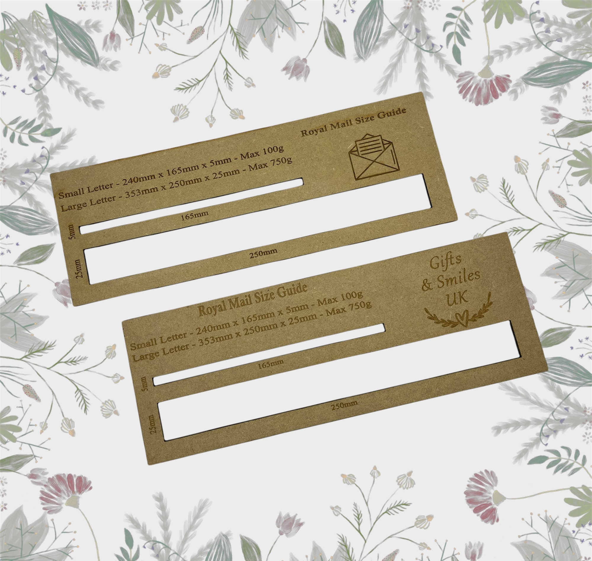 Royal Mail Letter Size Guide, Wooden Postage Sorting Template ...