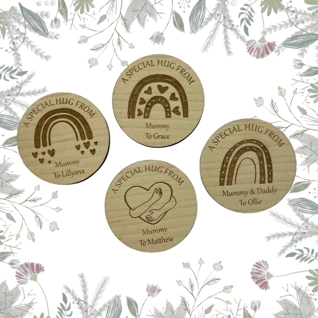 Personalised Wooden Worry Anxiety Gift From Mummy Daddy, for First Day ...
