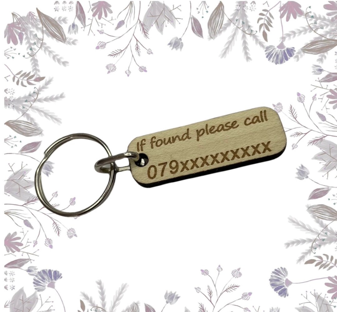 If Found Please Call Keyring, Lost Keys Identification, Personalised If ...