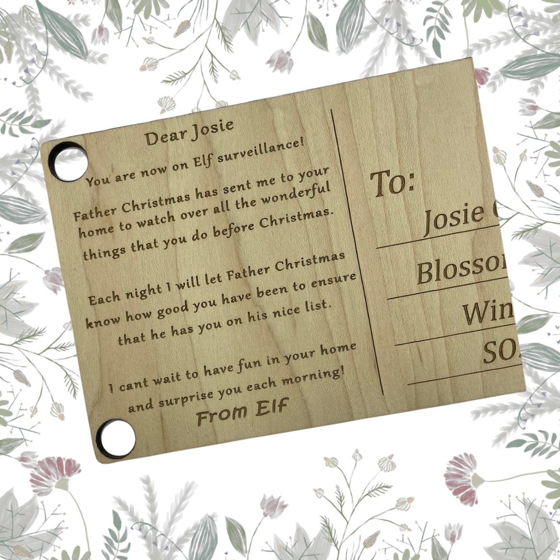 Personalised Elf Arrival Postcard, Christmas Elf Postcard, Personalised ...