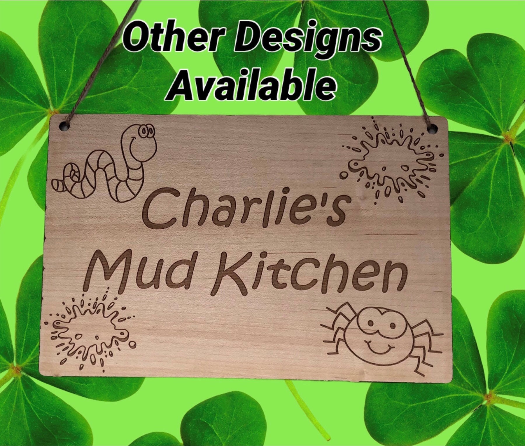 Personalised Mud Kitchen Hanging Sign Wooden Laser Engraved | Etsy