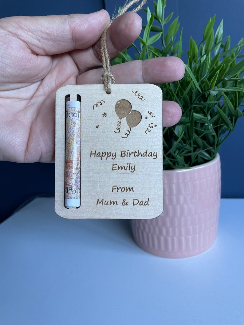 Personalised Money Holder Wooden Keepsake Money Voucher - Etsy