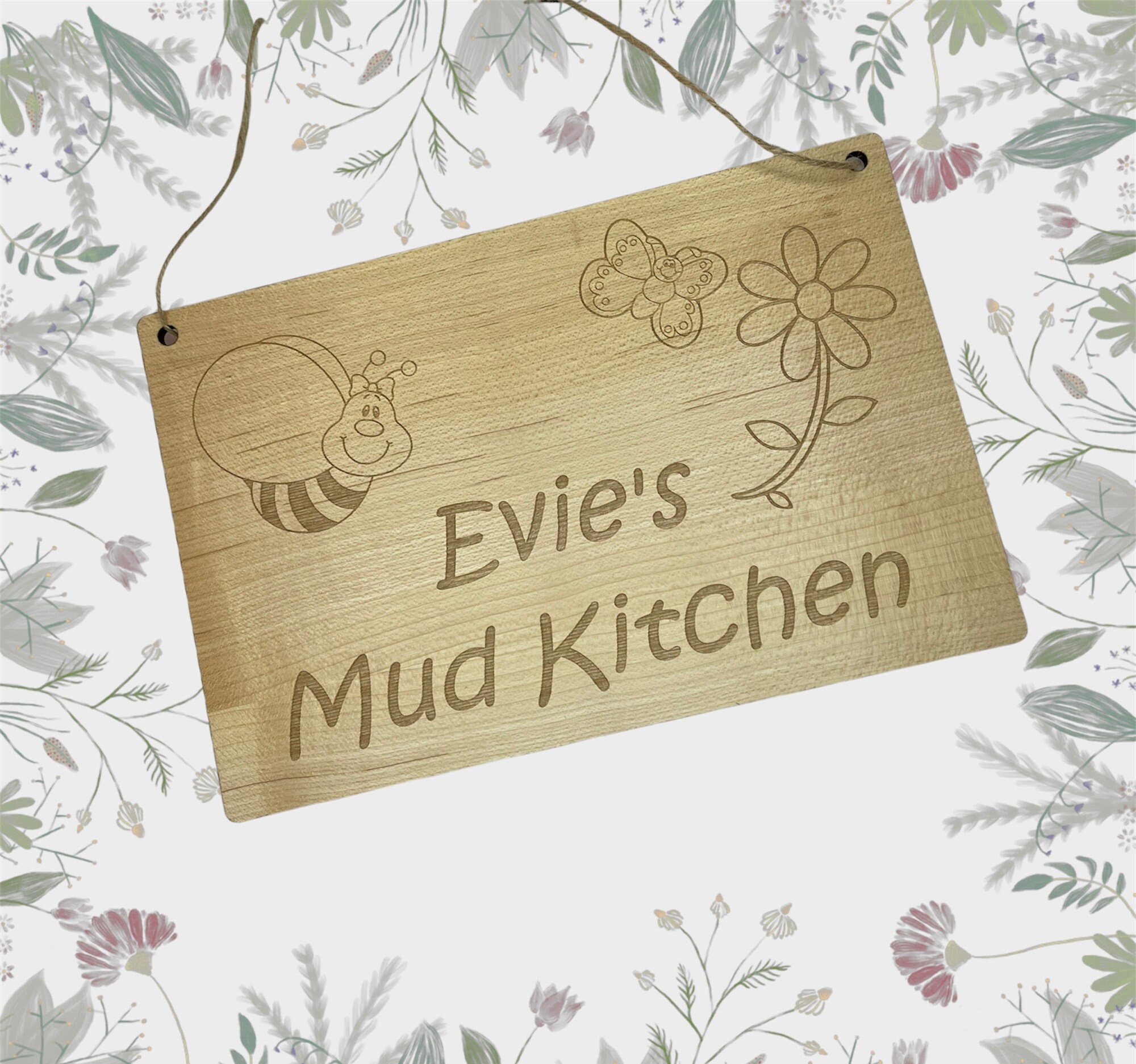 Personalized Mud Kitchen Sign, Laser Engraved Wooden Decor - Etsy UK