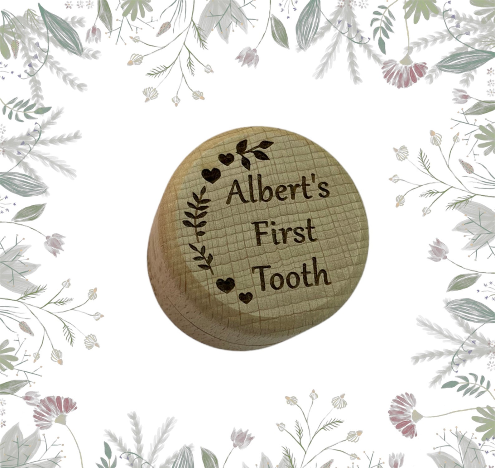 Personalised First Tooth and Curl Box Wooden Trinket Box New - Etsy UK