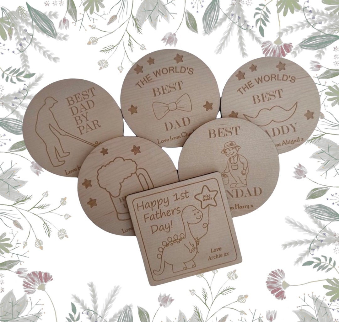 Personalised Coaster for Dad, Fathers Day Gift, Personalised Daddy Gift ...