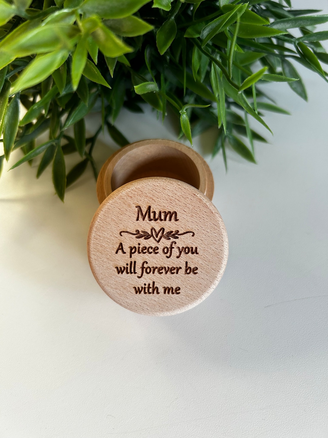 Personalised Beech Wood Memorial Trinket Box, Pet or Human Ashes ...