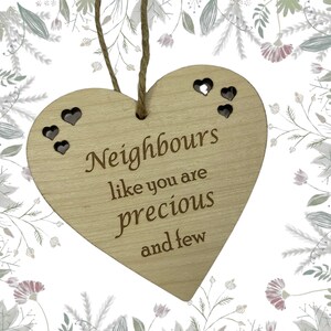 Personalized Maple Wood Neighbor Gift, Engraved Heart Ornament - Etsy UK
