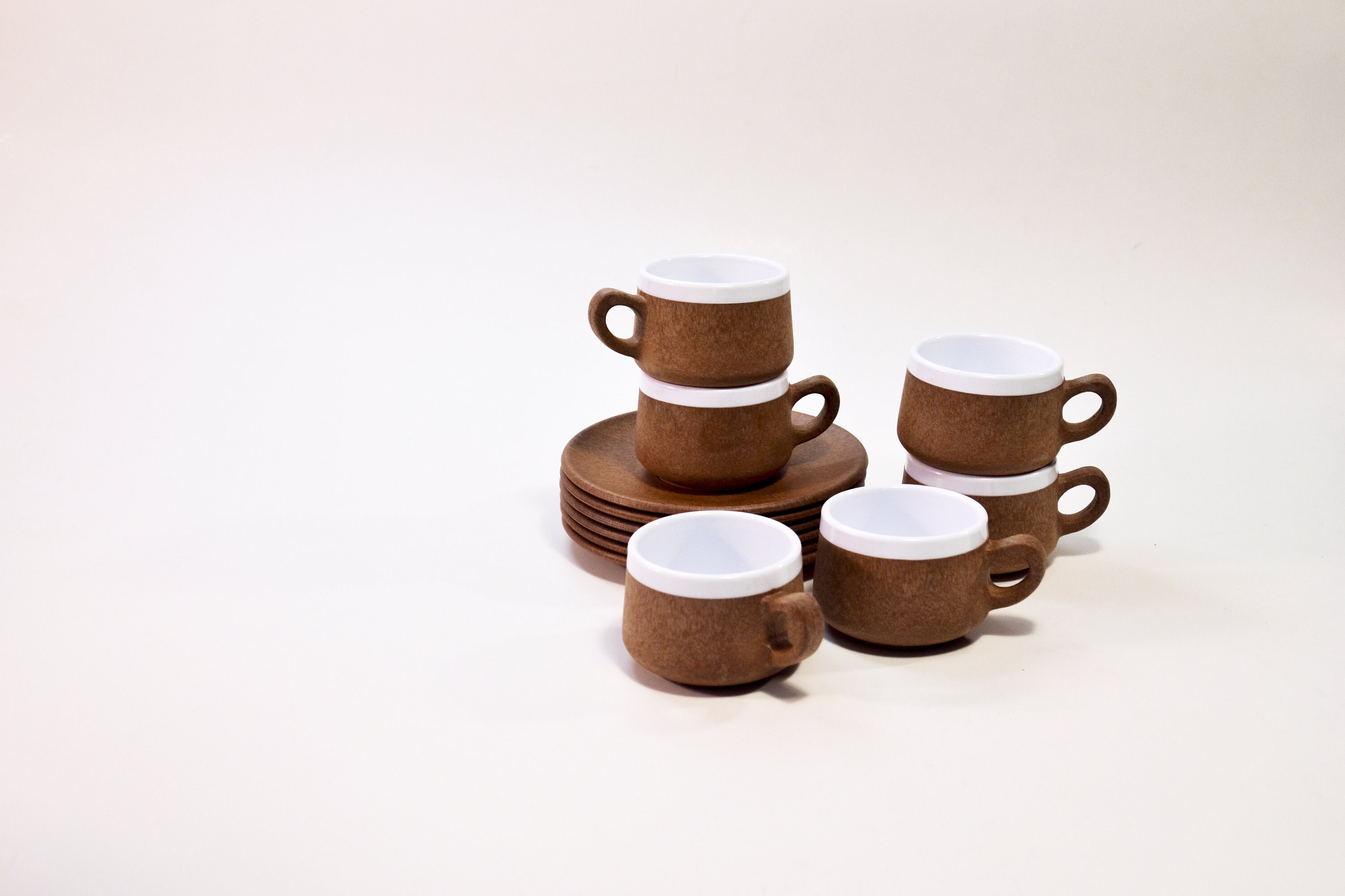 Vintage Mini Cups Biofal Made in Greece With Saucers - Etsy